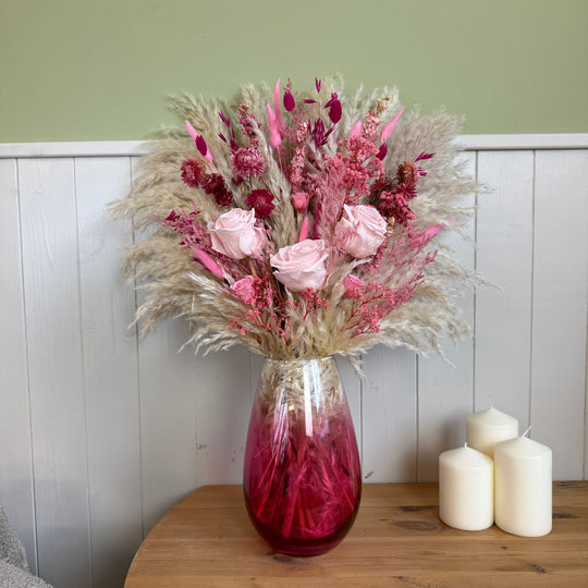 Valentine's Day Dried Flower Gifts - Dried & Preserved Roses – Pampas Tallo